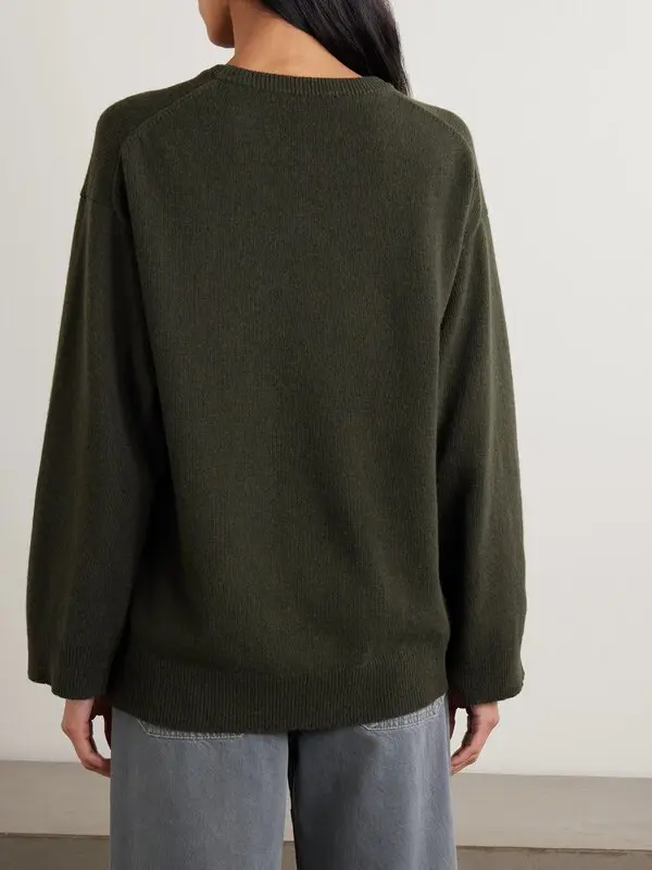 GANNI Oversized Jacquard-knit Wool-blend Sweater