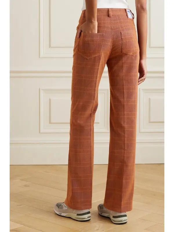 Alexander McQueen Biosis Checked Corduroy Flared Pants