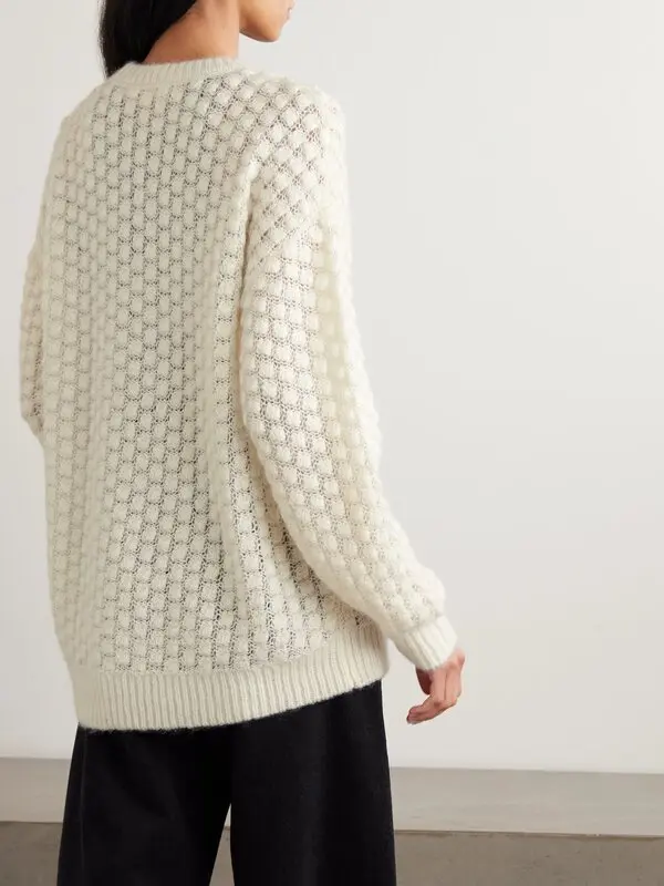 FRAME The Cloud Crew Open-knit Sweater