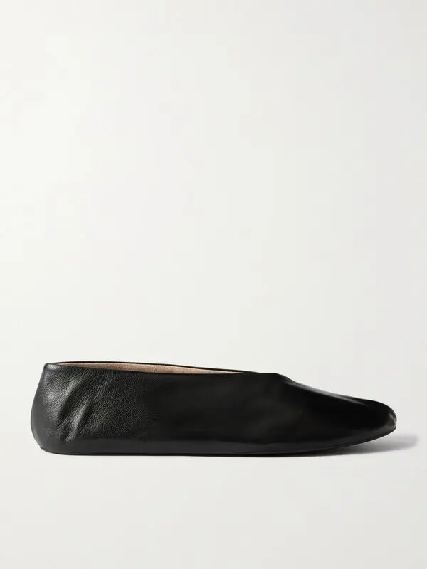 THE ROW Stella Leather Ballet Flats