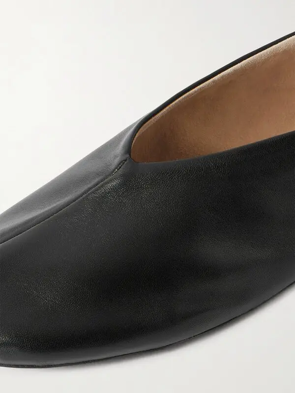 THE ROW Stella Leather Ballet Flats