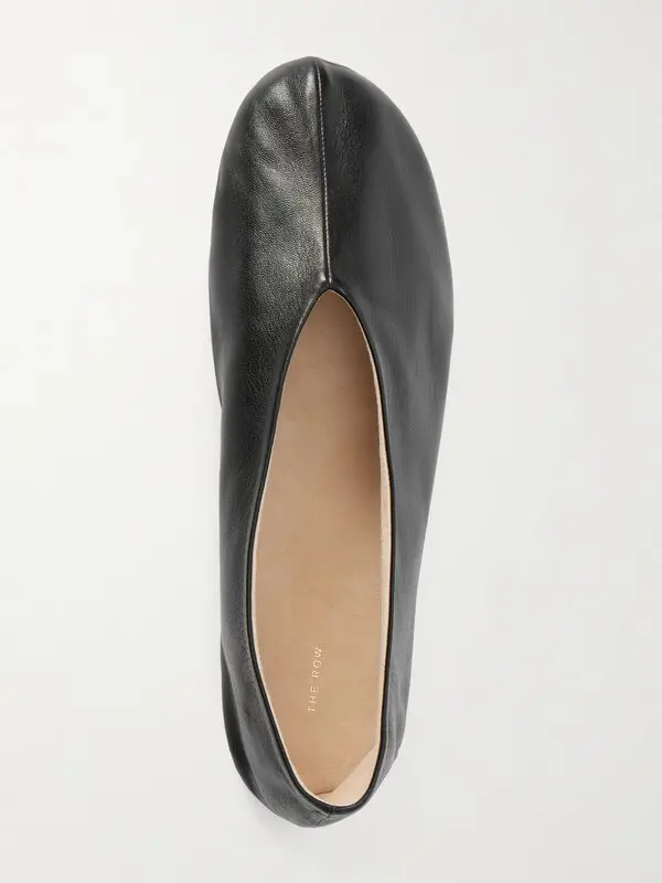 THE ROW Stella Leather Ballet Flats