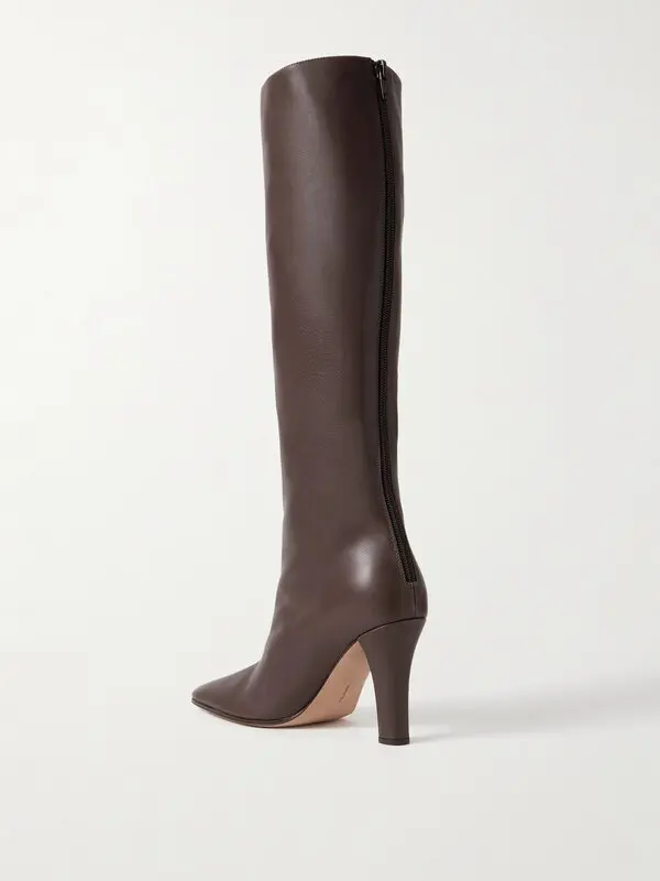 THE ROW Mona Leather Knee Boots