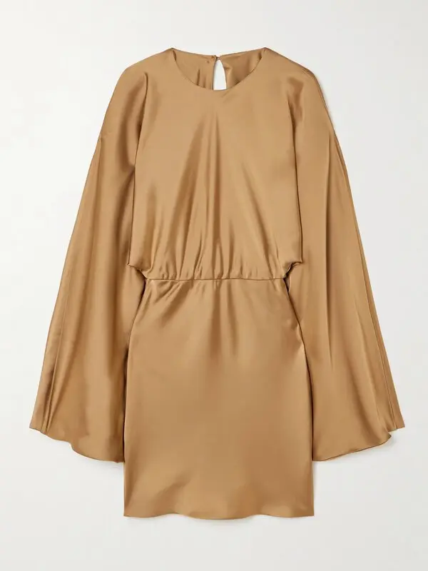 Norma Kamali Obie Satin Mini Dress