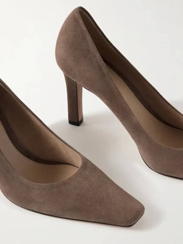 THE ROW Carla Suede Pumps - Brown