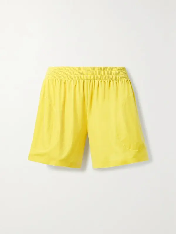 Norma Kamali Velvet High-rise Shorts