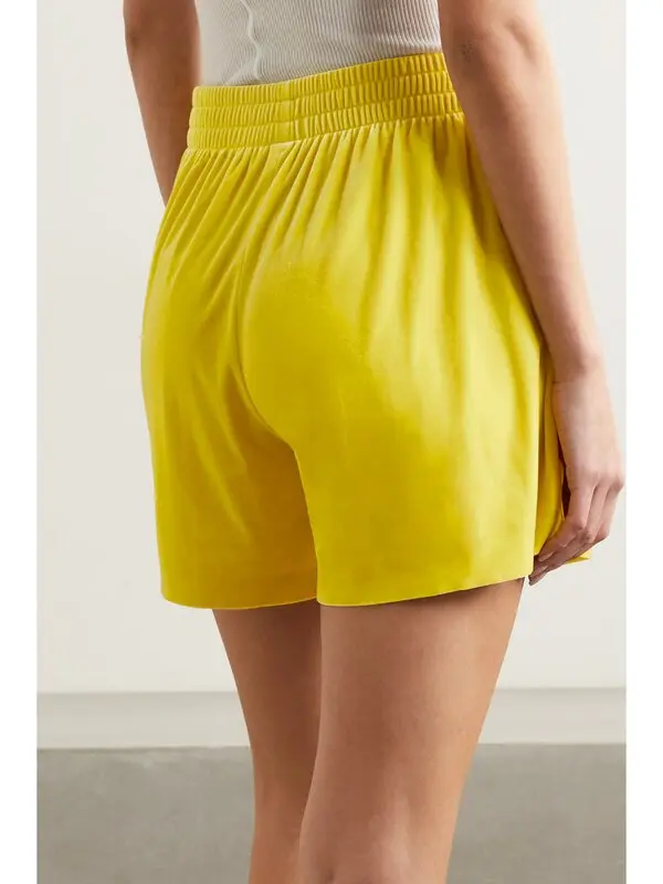 Norma Kamali Velvet High-rise Shorts