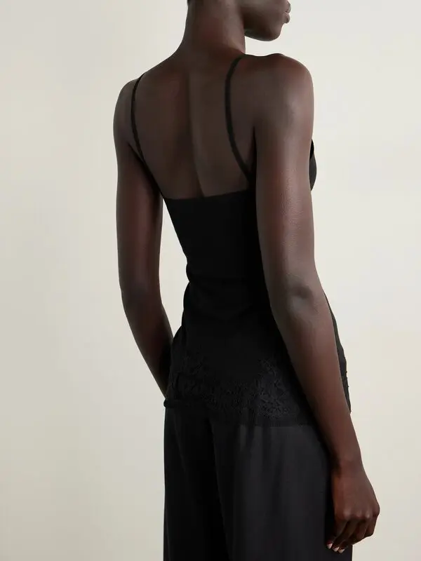 THE ROW Makka Lace-trimmed Silk Camisole