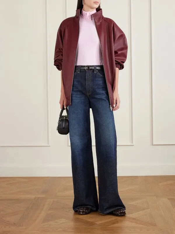 COURREGES Courrèges Buckled Jersey Mockneck Bodysuit - Pink