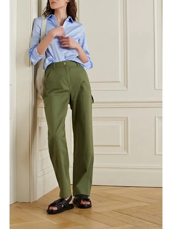 Adam Lippes Embellished Cotton-poplin Shirt