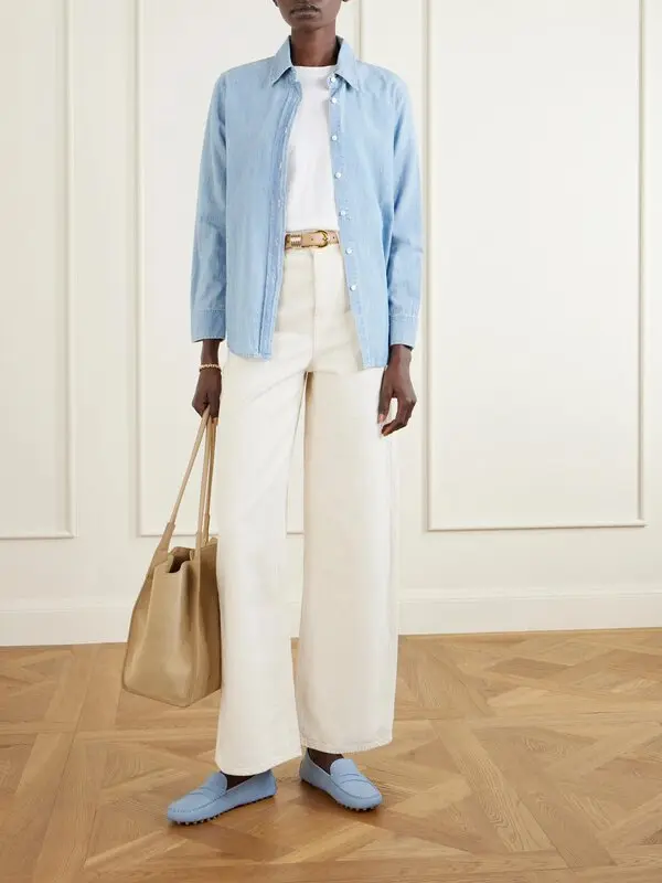 TOD'S Gommino Leather Loafers - Blue