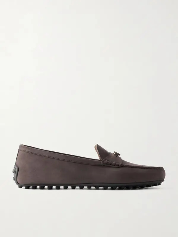 TOD'S Gomma 10l Suede Loafers - Brown