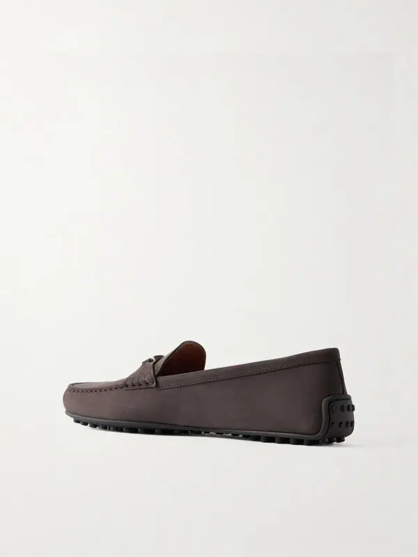 TOD'S Gomma 10l Suede Loafers - Brown