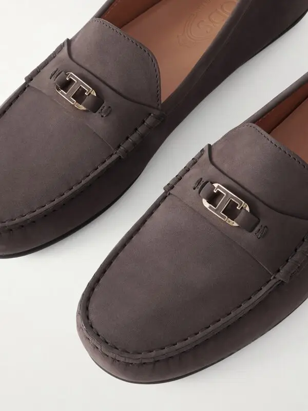 TOD'S Gomma 10l Suede Loafers - Brown