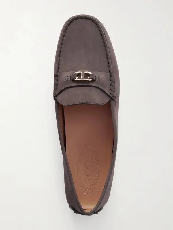 TOD'S Gomma 10l Suede Loafers - Brown