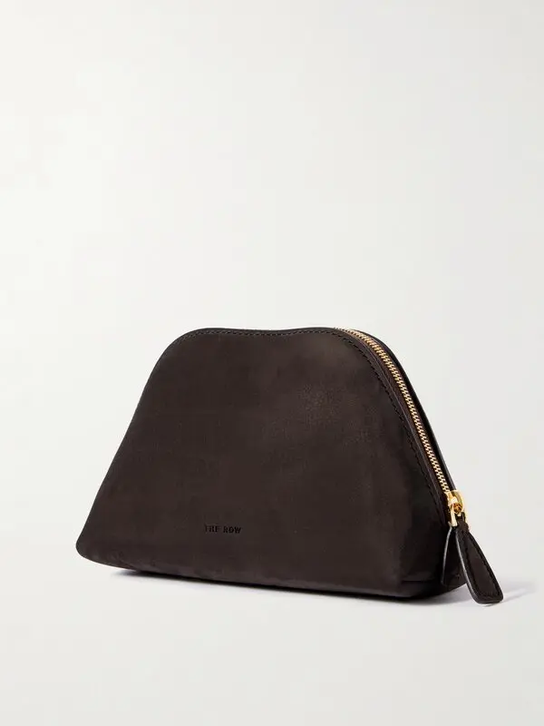 THE ROW Devon Mini Nubuck Pouch - Brown