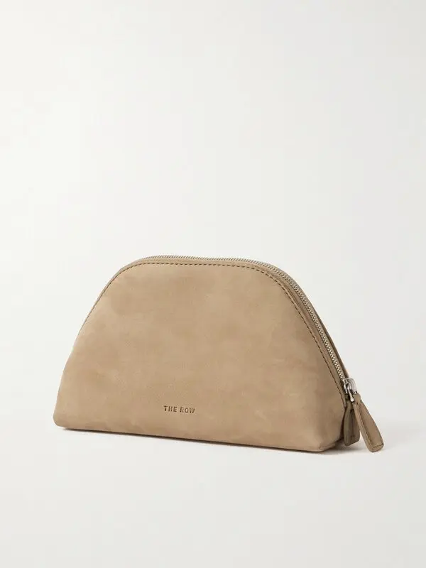 THE ROW Devon Mini Nubuck Pouch - Neutrals