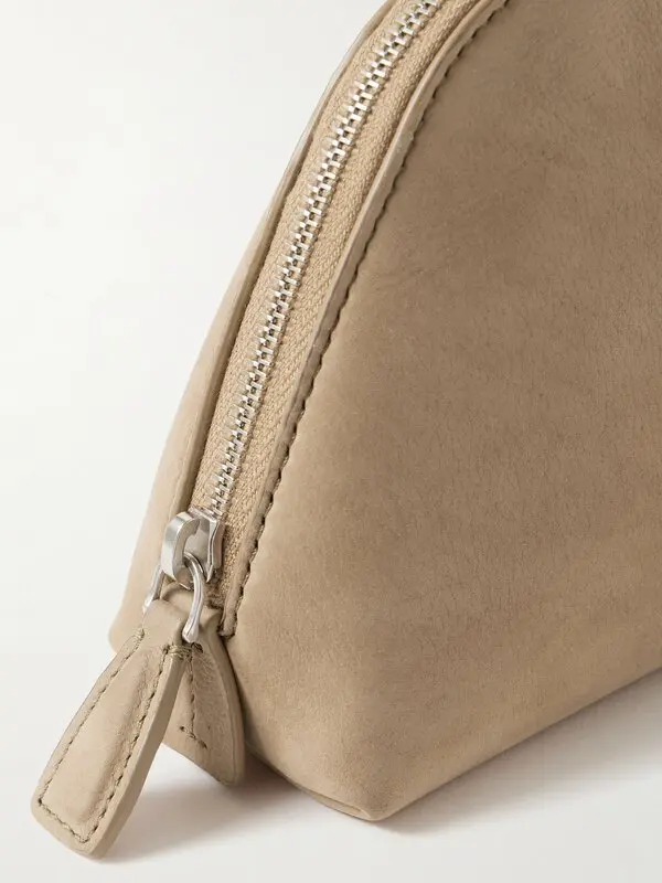 THE ROW Devon Mini Nubuck Pouch - Neutrals