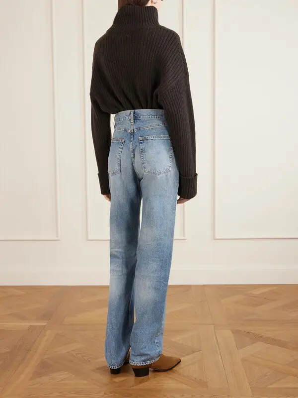 FRAME The Stack High-rise Straight-leg Jeans