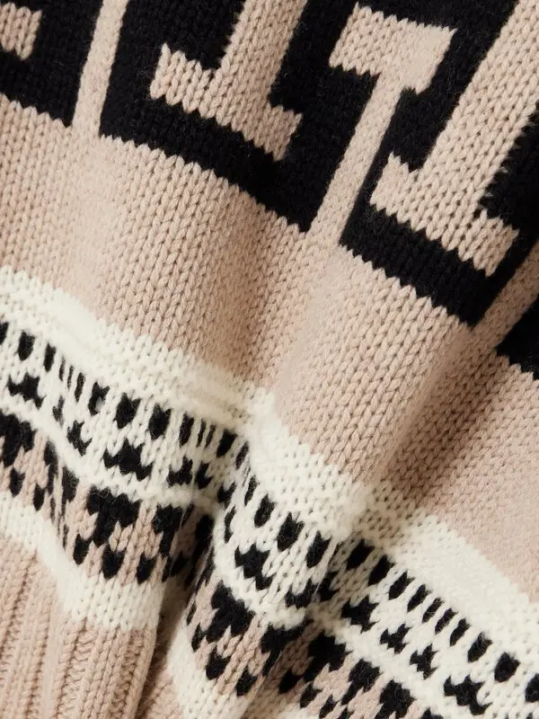 Simkhai Intarsia Wool And Cashmere-blend Sweater - Neutrals