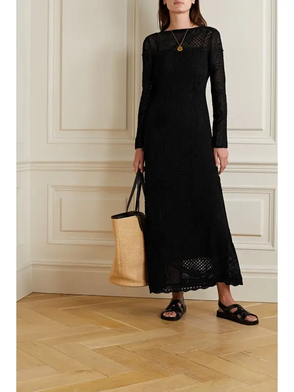Lafayette 148 New York Crochet-knit Cotton Midi Dress
