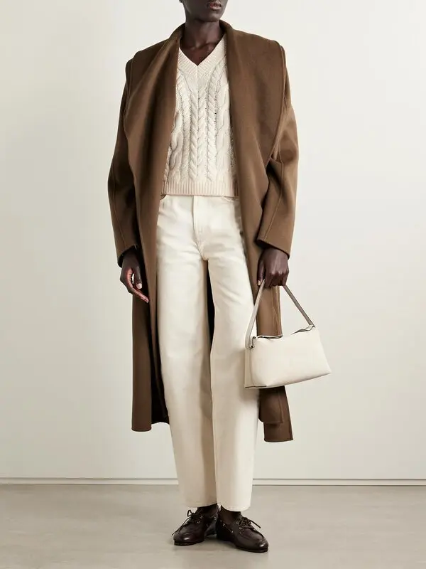 Theory Cable-knit Wool And Cashmere-blend Sweater