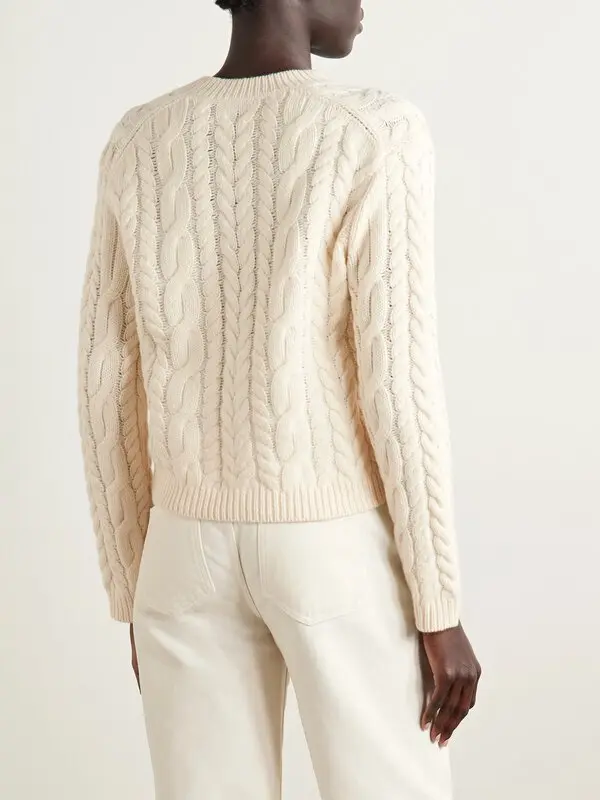 Theory Cable-knit Wool And Cashmere-blend Sweater
