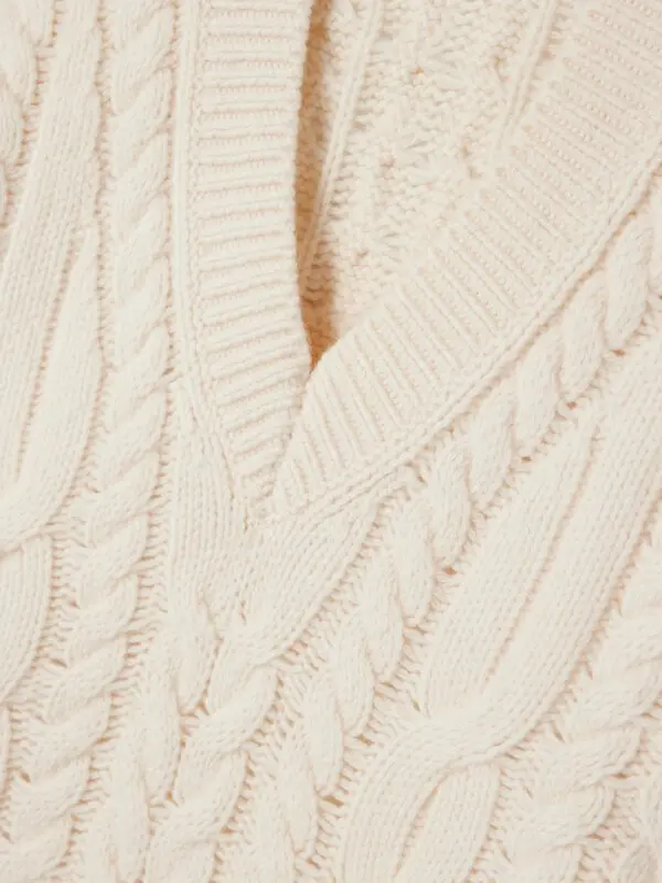 Theory Cable-knit Wool And Cashmere-blend Sweater
