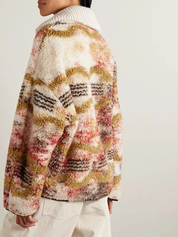 MARANT ETOILE Marner Printed Fleece Half-zip Sweatshirt