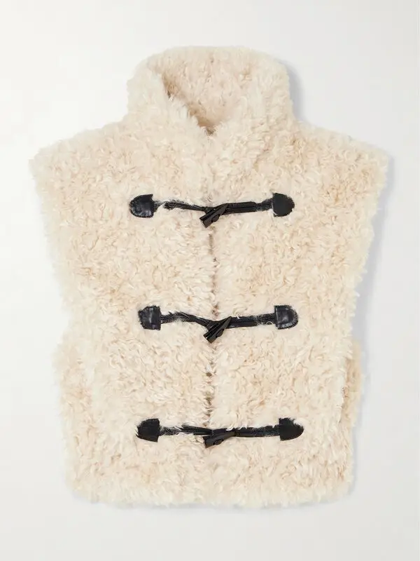 MARANT ETOILE Alisa Fleece Gilet - Neutrals