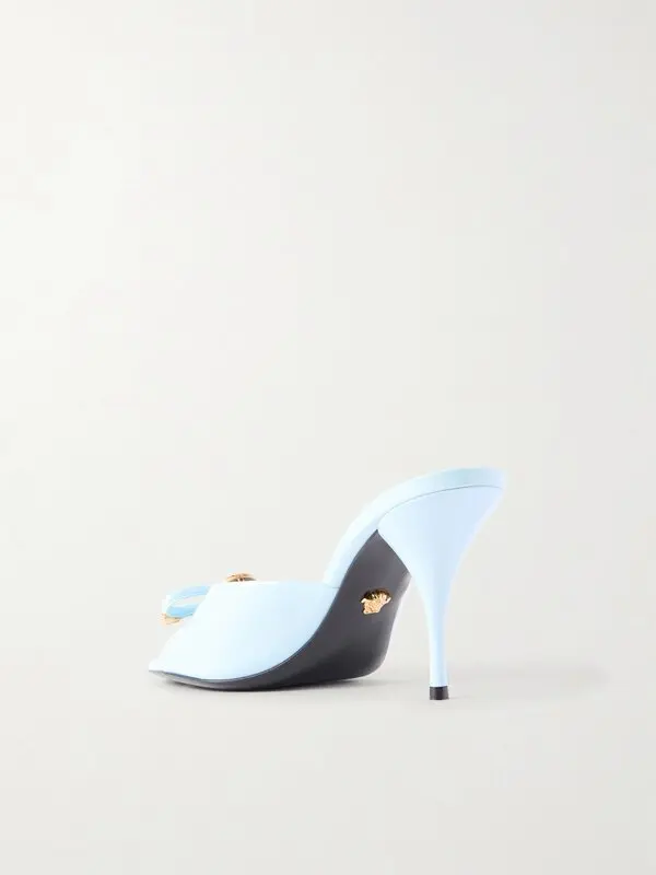 Versace Opera Embellished Patent-leather Mules