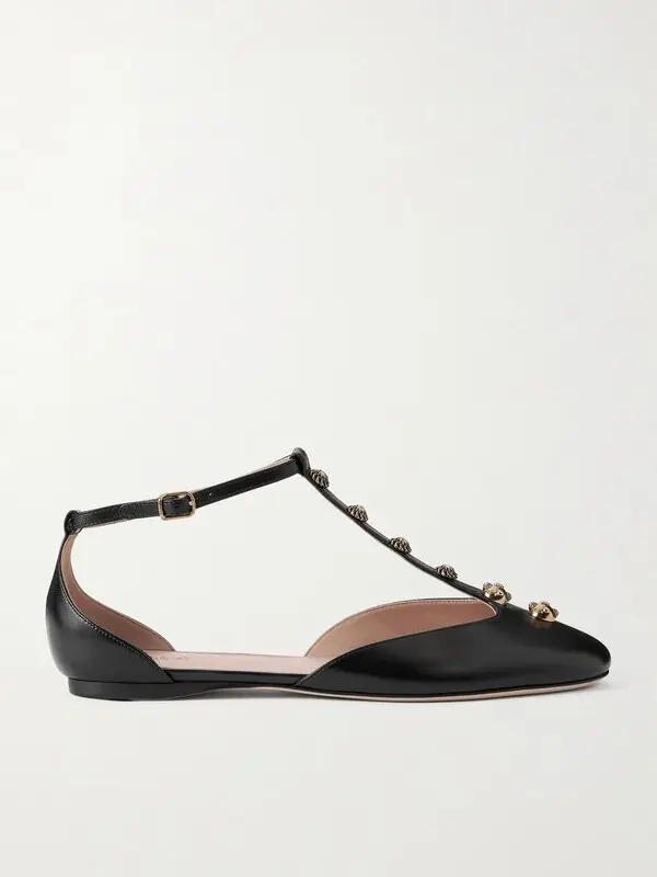 Chloé Celeste Embellished Leather Ballet Flats