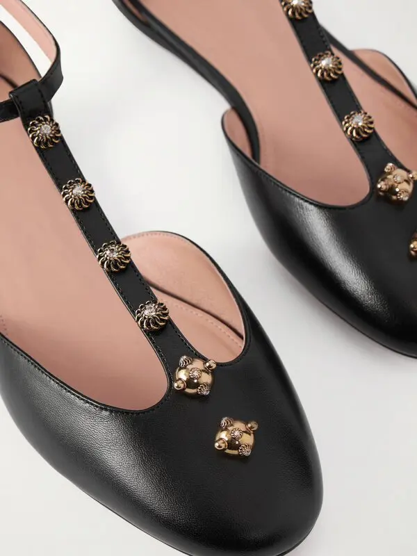 Chloé Celeste Embellished Leather Ballet Flats