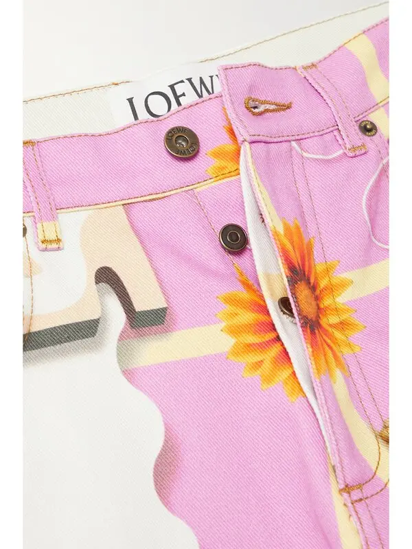 Loewe Printed High-rise Wide-leg Jeans
