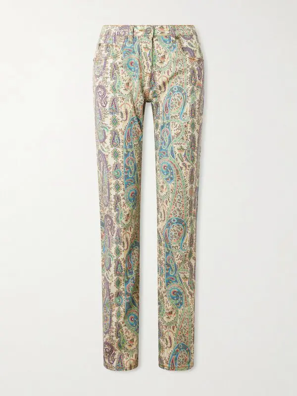 Etro Paisley-print Straight-leg Jeans - Multi