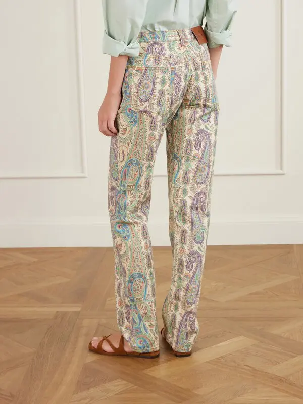 Etro Paisley-print Straight-leg Jeans - Multi