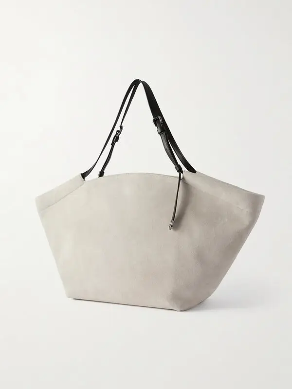 Brunello Cucinelli Leather-trimmed Suede Tote