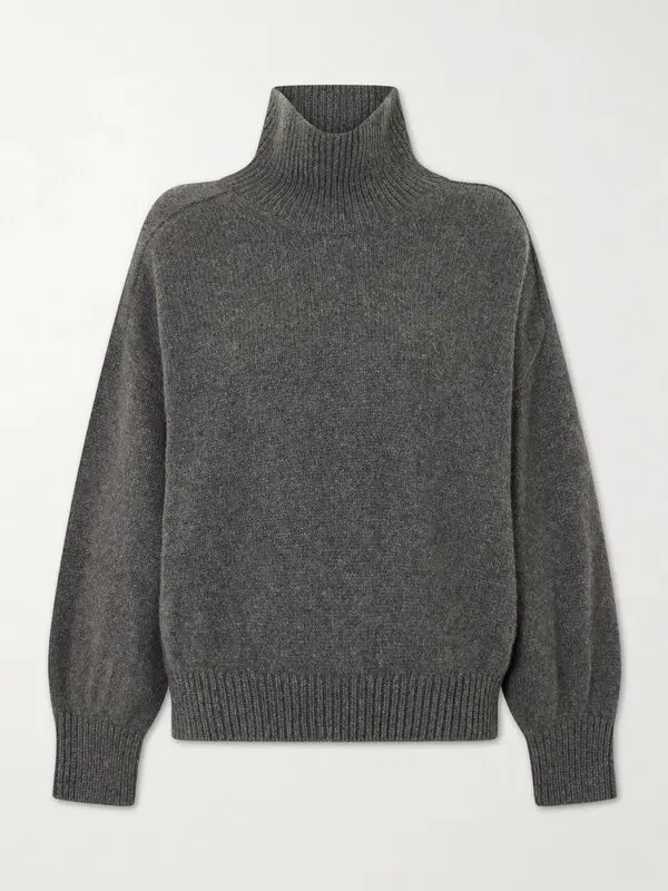 Khaite Willem Cashmere Turtleneck Sweater - Gray