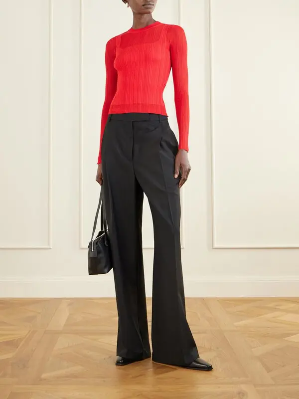 Sportmax Ribbed Knit Top - Red