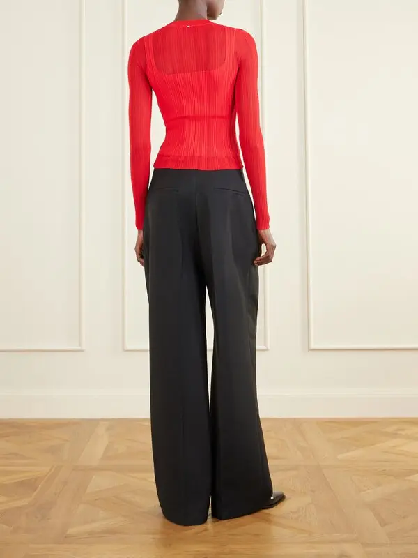 Sportmax Ribbed Knit Top - Red