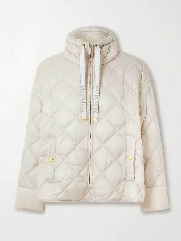 Max Mara The Cube Quilted Shell Down Jacket - Neutrals