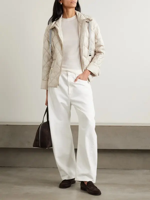 Max Mara The Cube Quilted Shell Down Jacket - Neutrals