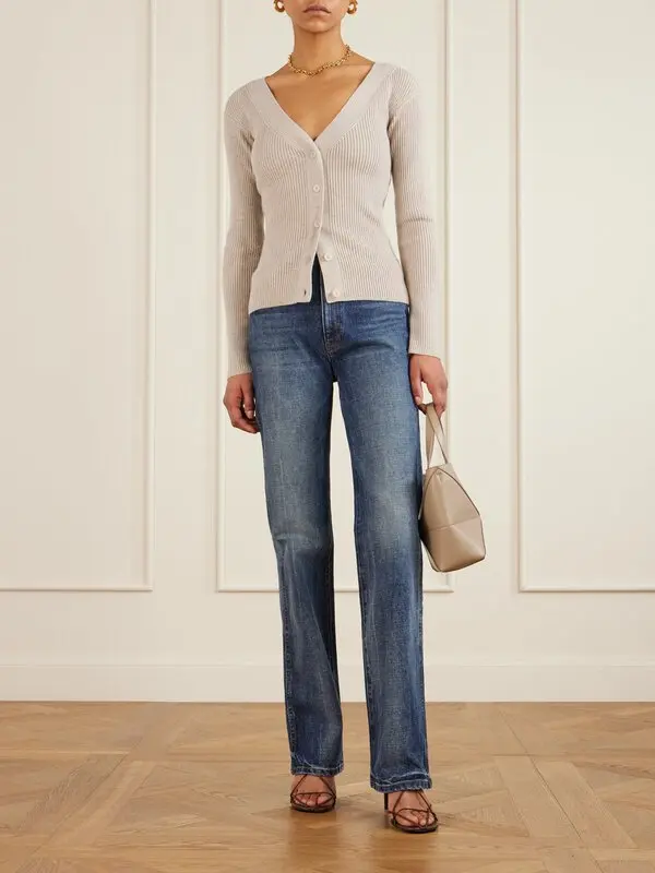 Max Mara Gioiosa Ribbed Wool-blend Cardigan