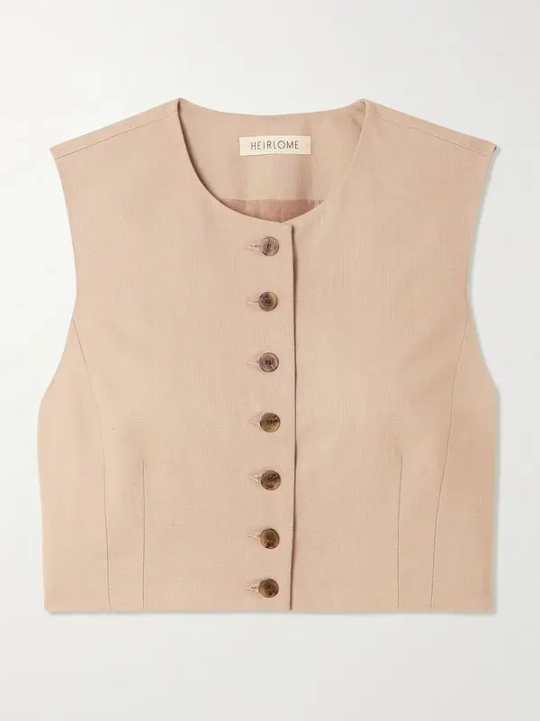 HEIRLOME Danielle Cropped Silk Top