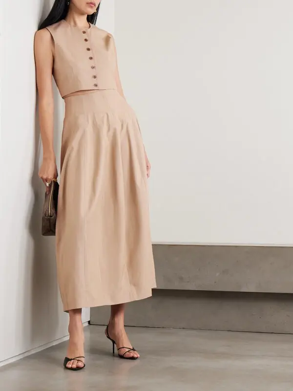 HEIRLOME Danielle Cropped Silk Top