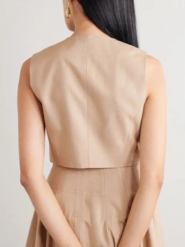 HEIRLOME Danielle Cropped Silk Top