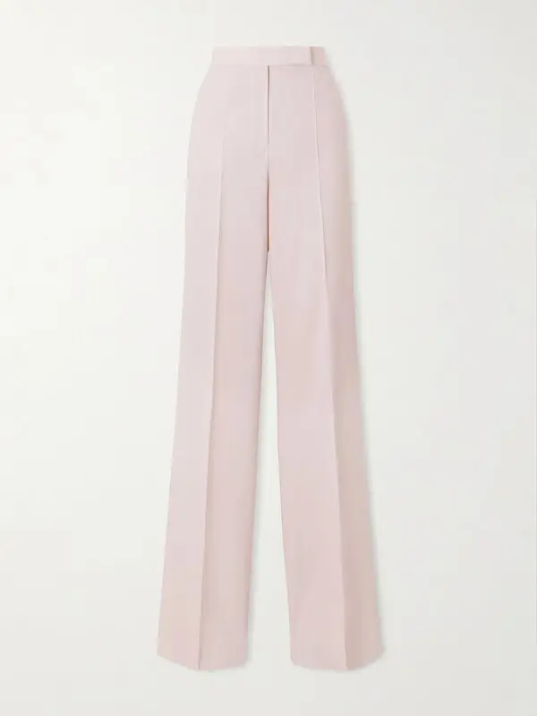 Max Mara Tailored Pleated Wool, Mohair And Silk Blend Trousers