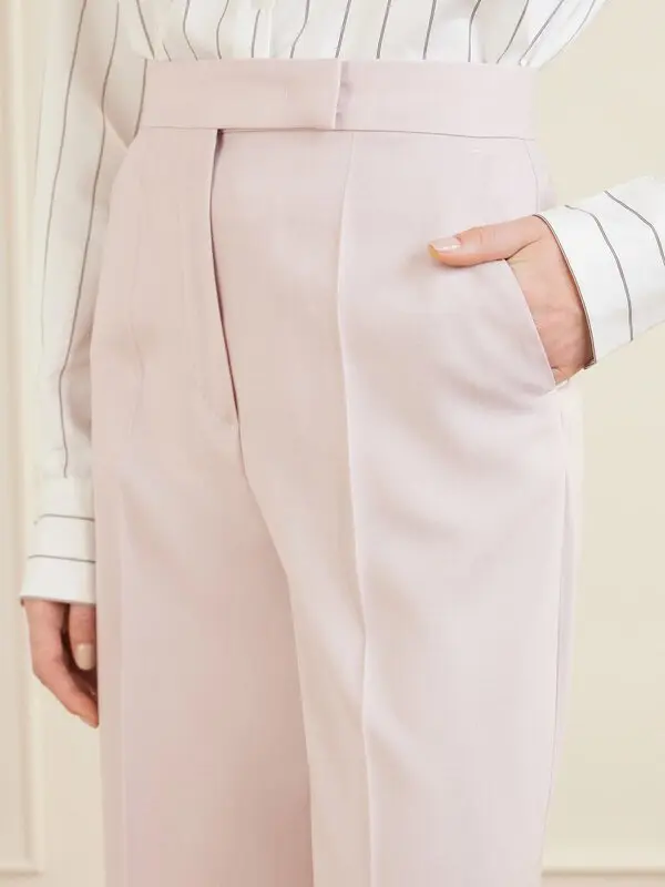 Max Mara Tailored Pleated Wool, Mohair And Silk Blend Trousers