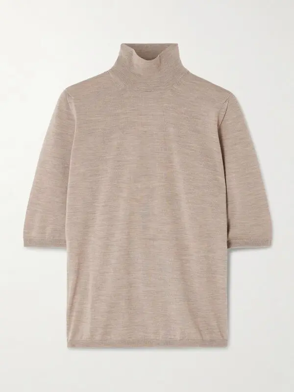 Max Mara Wool Mock-neck Sweater - Neutrals
