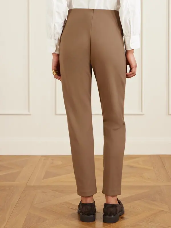 Max Mara Pergola Jersey Tapered Pants - Brown